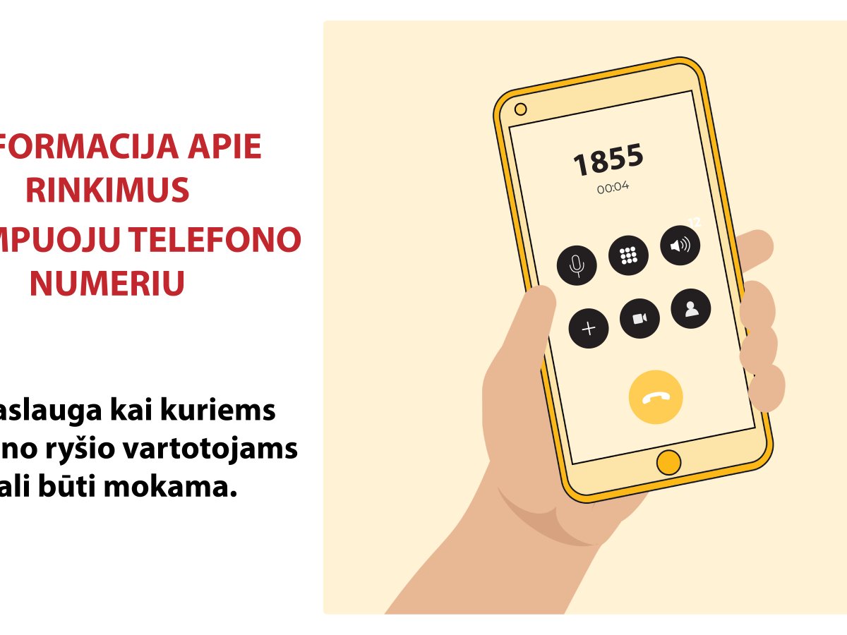 Svarbiausia informacija apie Seimo rinkimus – trumpuoju numeriu 1855 ...