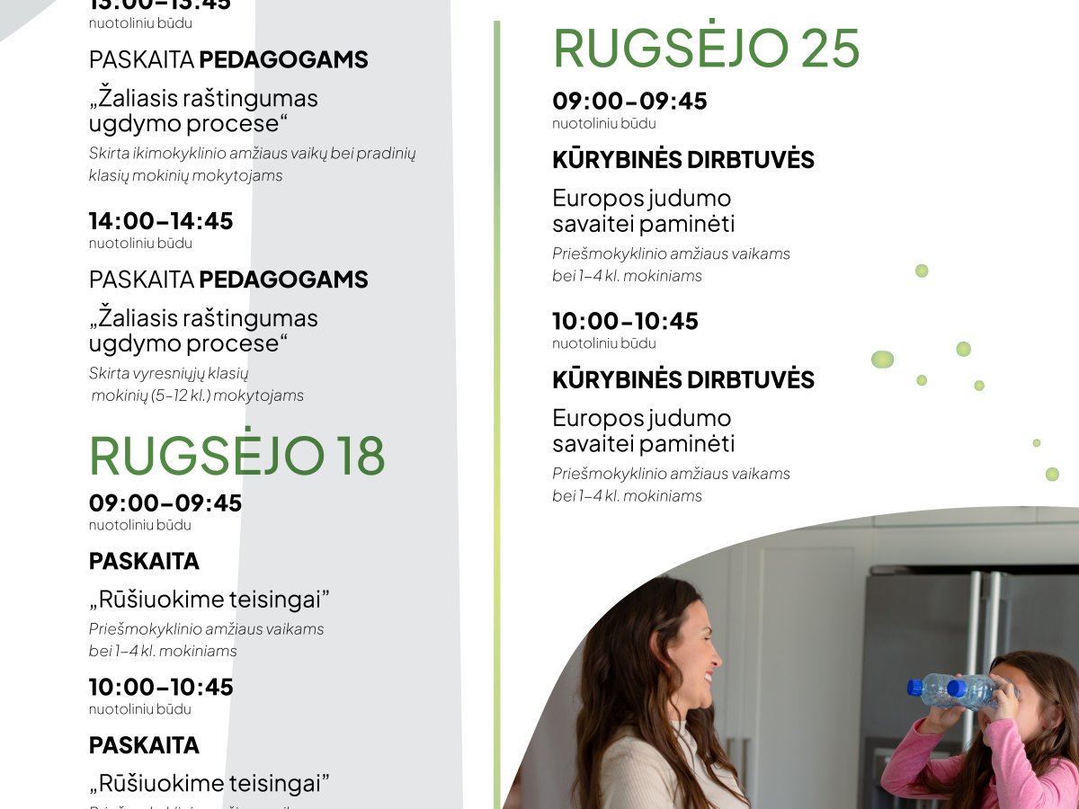 „Žaliasis taškas“ kviečia į nemokamas nuotolines edukacijas ...
